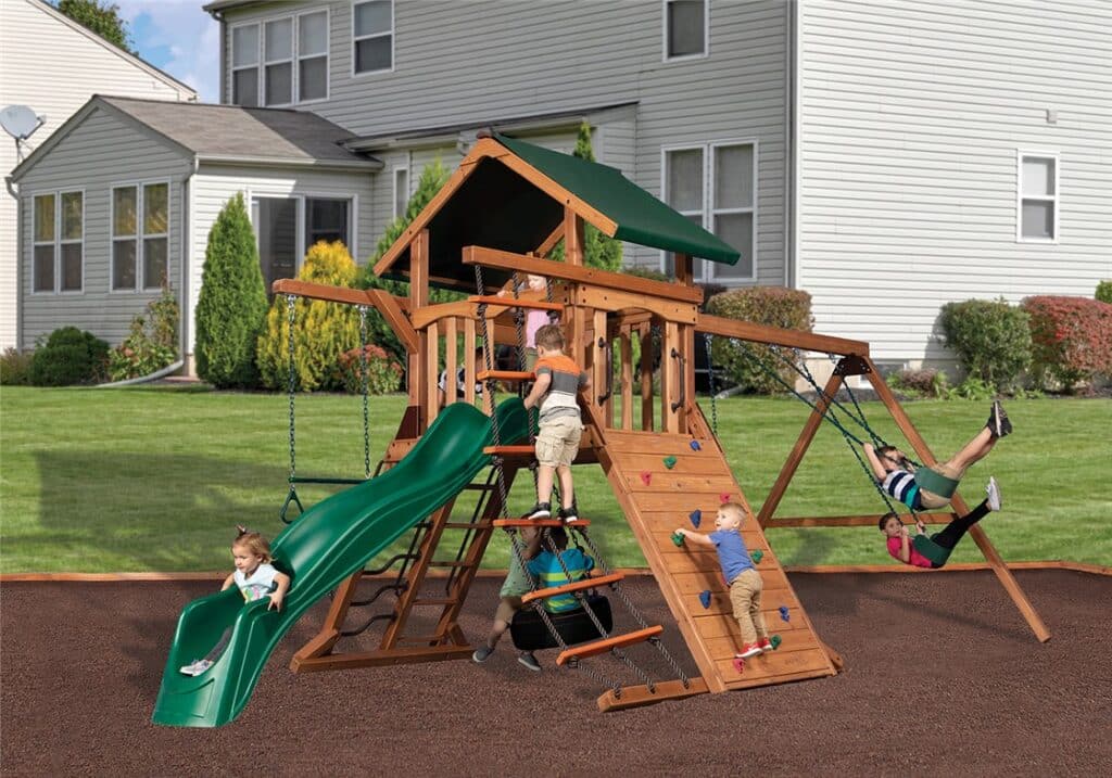 Adventure Summit 1 Wooden Swing Set | Texas Backyard Structures