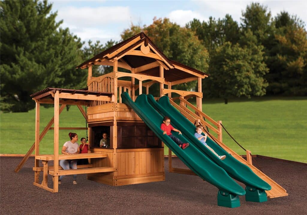Titan Treehouse XL 4 Swing Set | Texas Backyard Structures