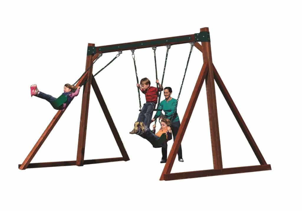 Classic Free-Standing Swing Beam with Belt Swings and Trapeze - Texas ...